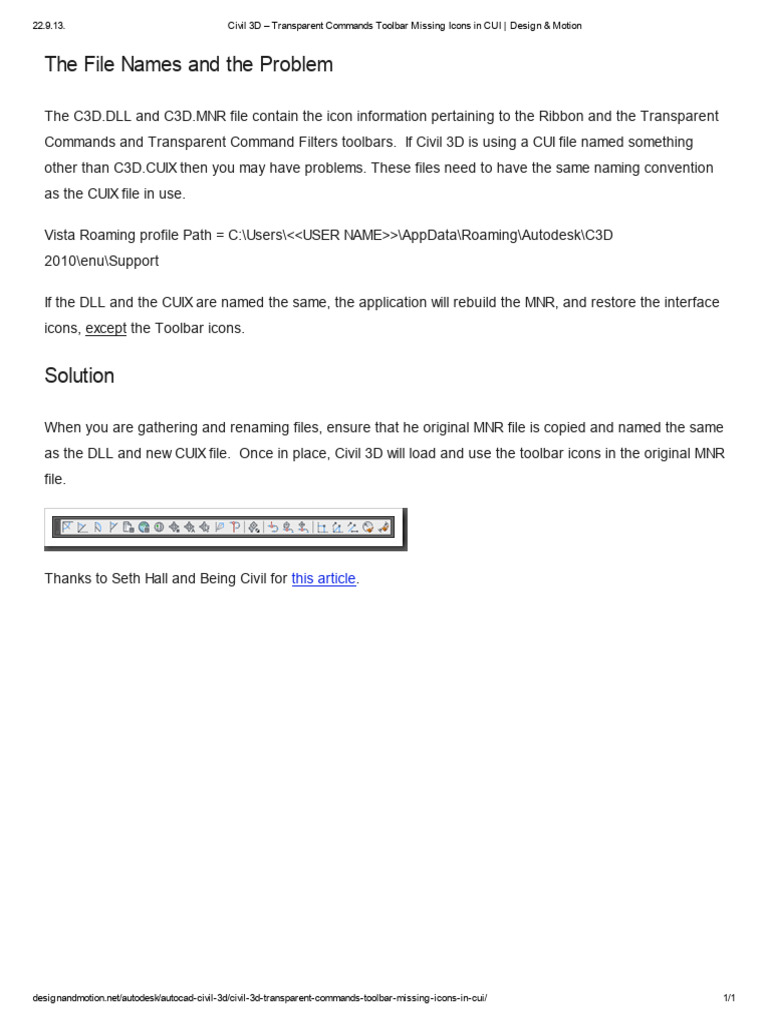 Fixing Missing Icons in Civil 3D Ribbon | PDF