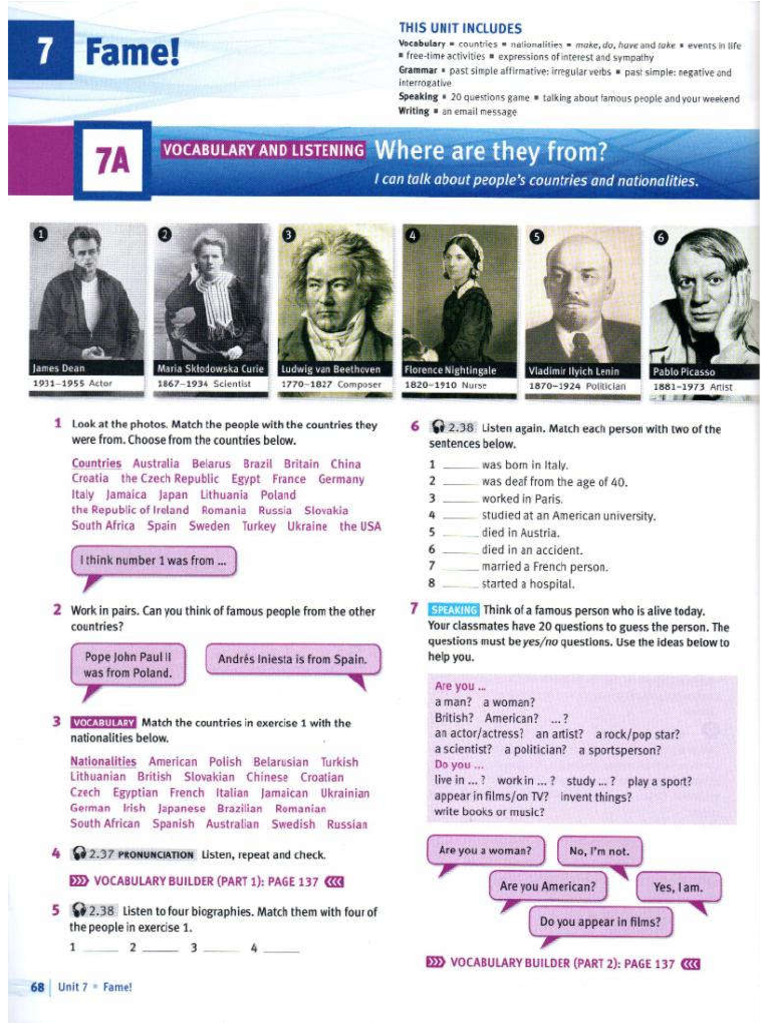 13 - Unit 7 - Fame Solutions 2nd Ed - Elementary - SB | PDF