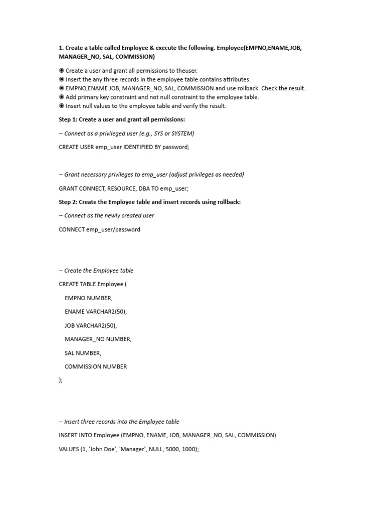 DBMS LAB | PDF | Data Management Software | Data Management DBMS LAB | PDF | Data Management Software | Data Management