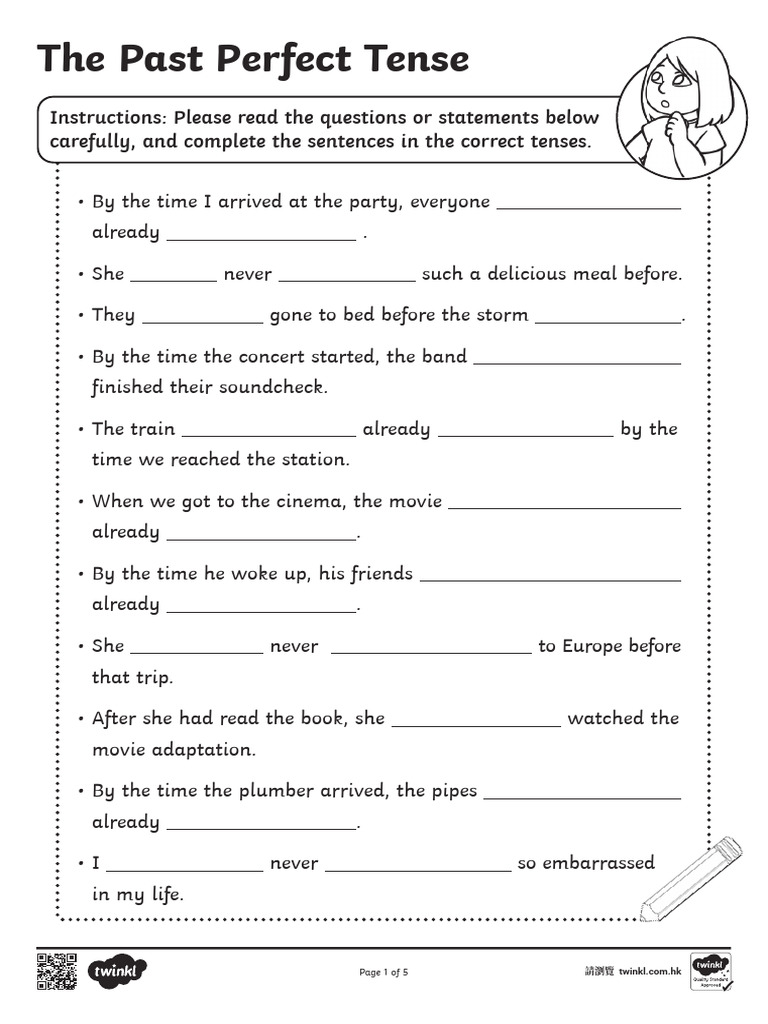 Practicing The Past Perfect Tense | PDF