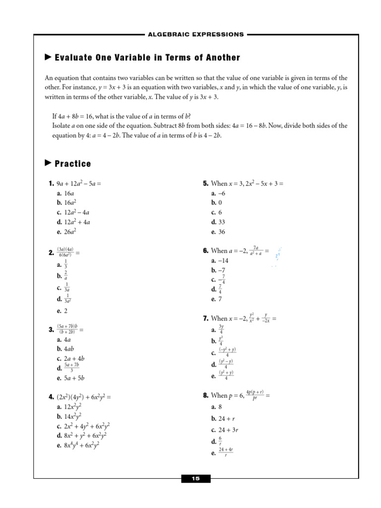 411 SAT Algebra and Geometry Questions | PDF | Equations | Mathematics