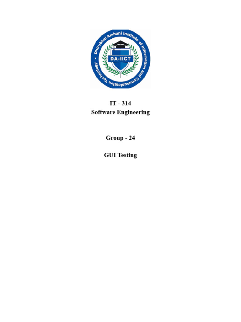 G24 - GUI Testing - Report | PDF | Software | Computing