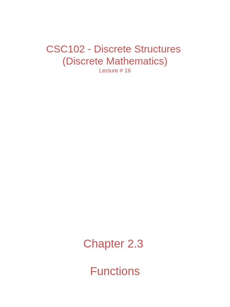 L16 17 Functions Pdf Function Mathematics Functions And Mappings 1036