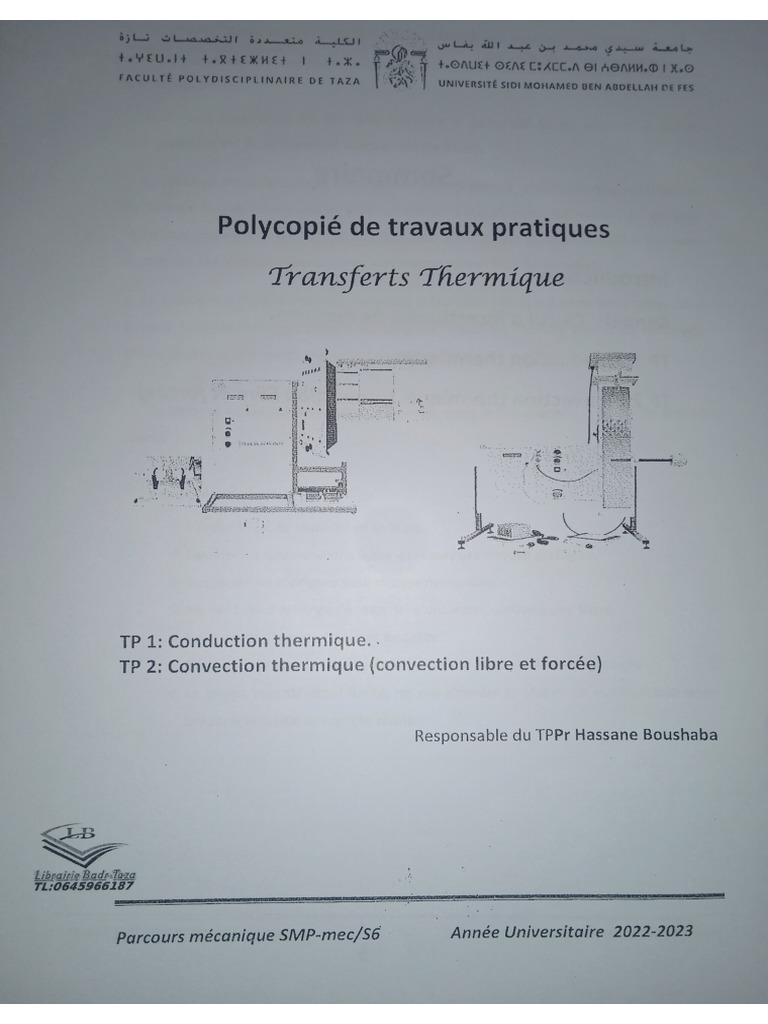 Poly TP Transfert Thermique | PDF