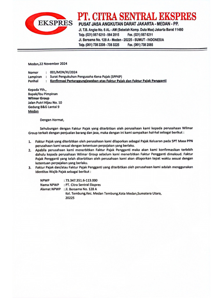 Surat Pengukuhan Kena Pajak (SPPKP) | PDF