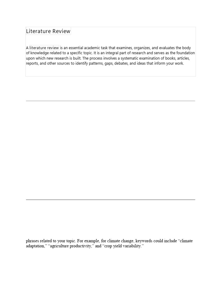 Literature Review notes | PDF | Literature Review | Science