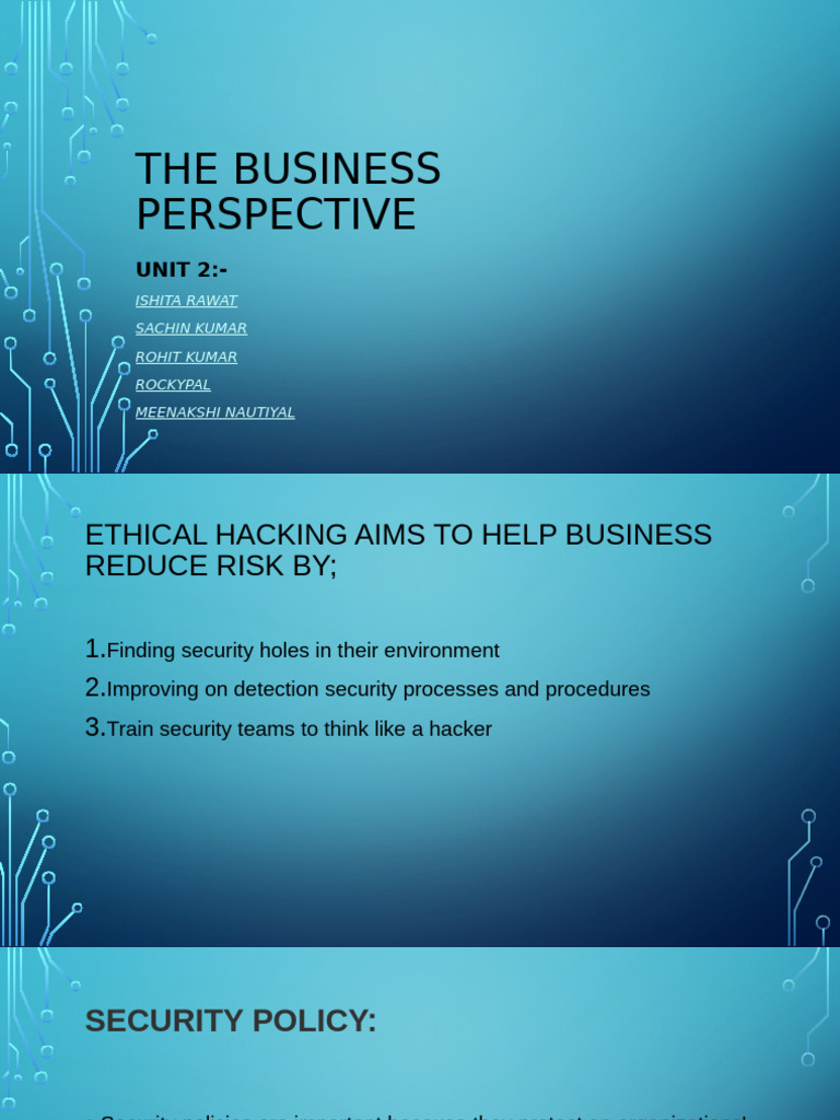 Unit 2 Ethical Hacking | PDF | Security | Computer Security
