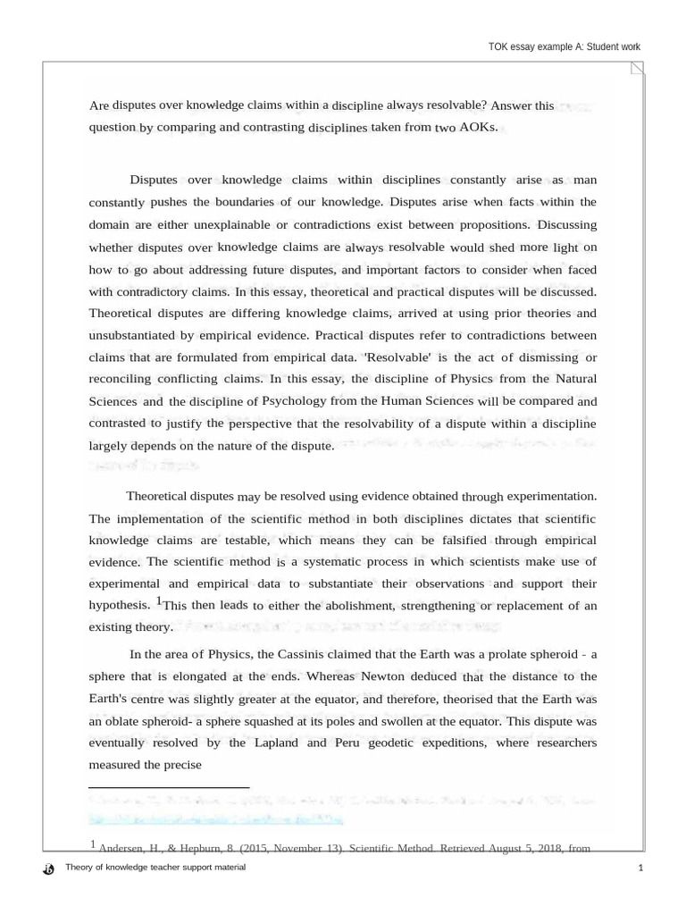 Sample 4 of the Tok Essay | PDF | Empirical Evidence | Evidence