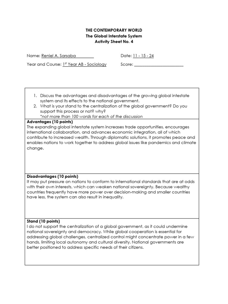 TCW Module 2 Lesson 4 Activity Sheet - PDF (SARSABA, RENIEL A.) | PDF