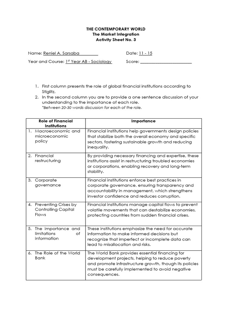 TCW Module 2 Lesson 3 Activity Sheet - PDF (Sarsaba, Reniel A.) | PDF