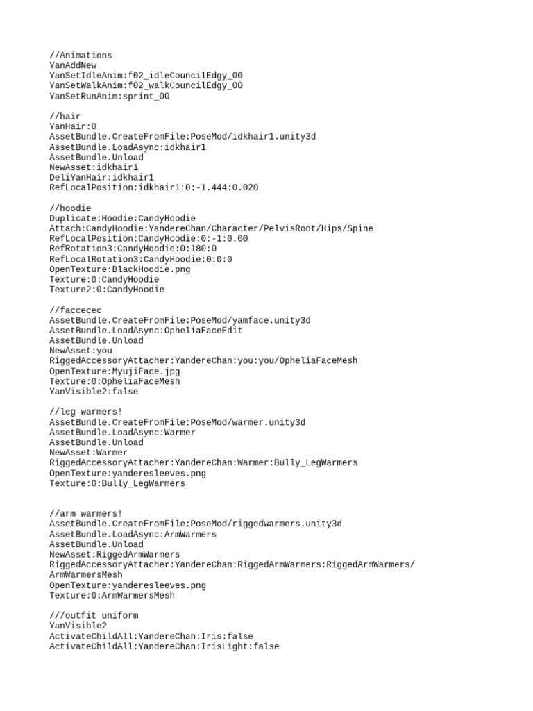 Yandere Simulator Unity3D Asset Setup | PDF