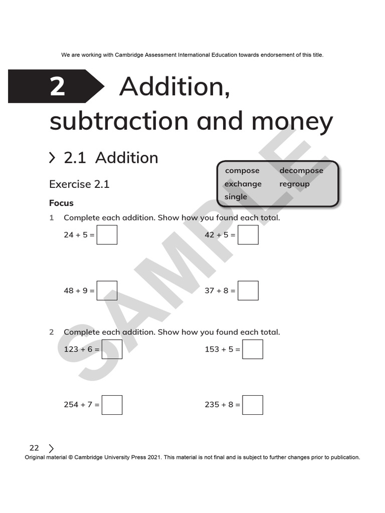 Math WB addition | PDF | Mathematics