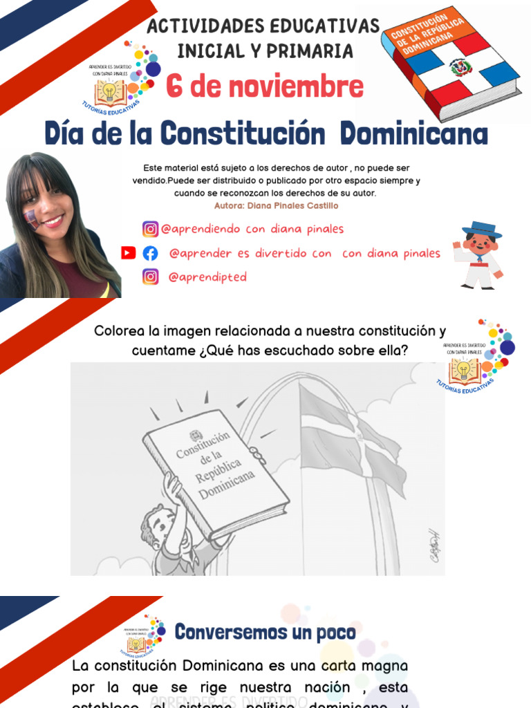 Material Educativo Constitución Dominicana Diana Pinales Castillo (1 ...