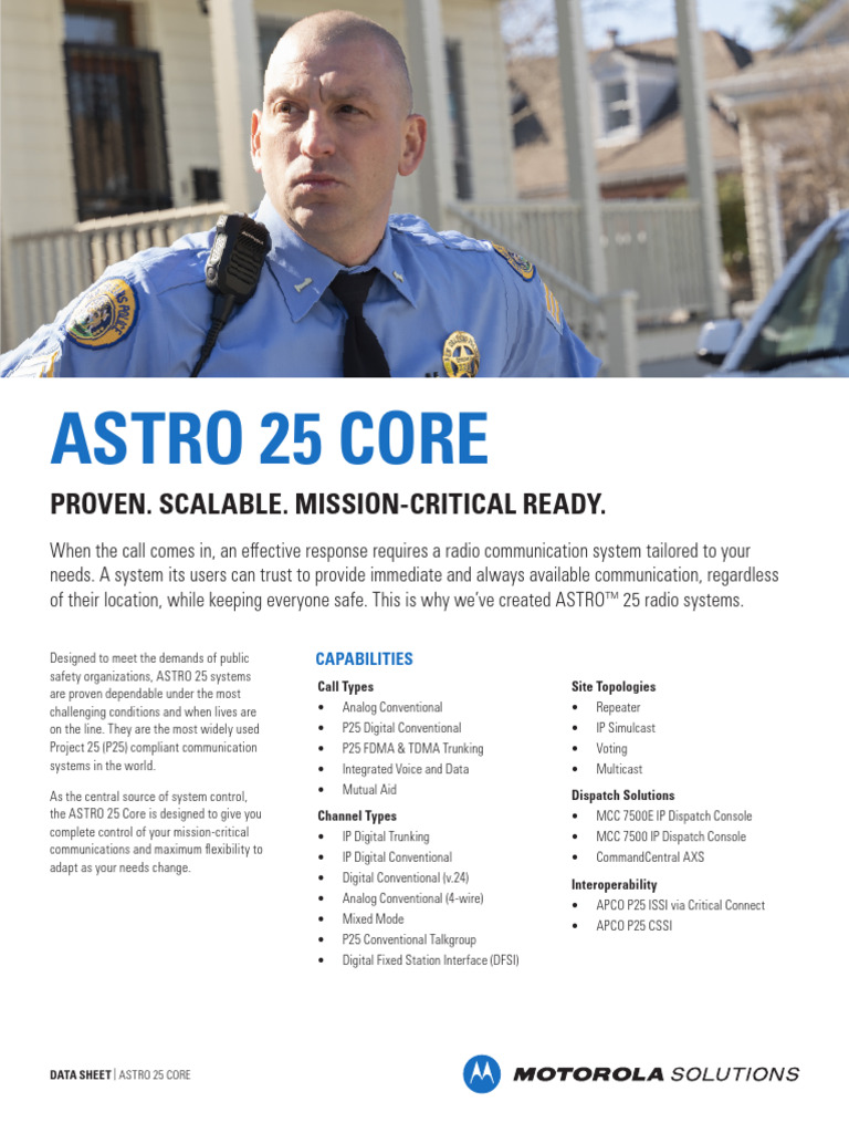 astro25_core_datasheet | PDF | Alternating Current | Telecommunications