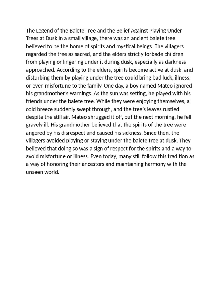 The Legend of The Balete Tree and The Belief Against Playing Under ...