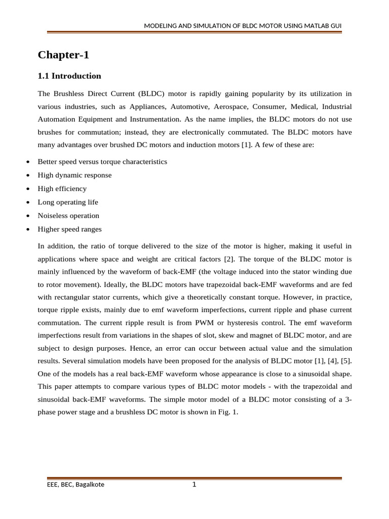 Mini - Project Synopsis Final.21 | PDF | Electric Motor | Simulation