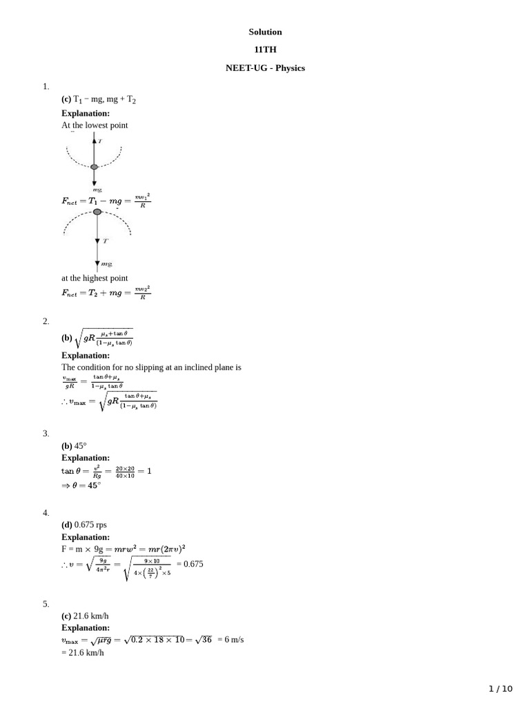 solution-1732582 | PDF | Force | Acceleration