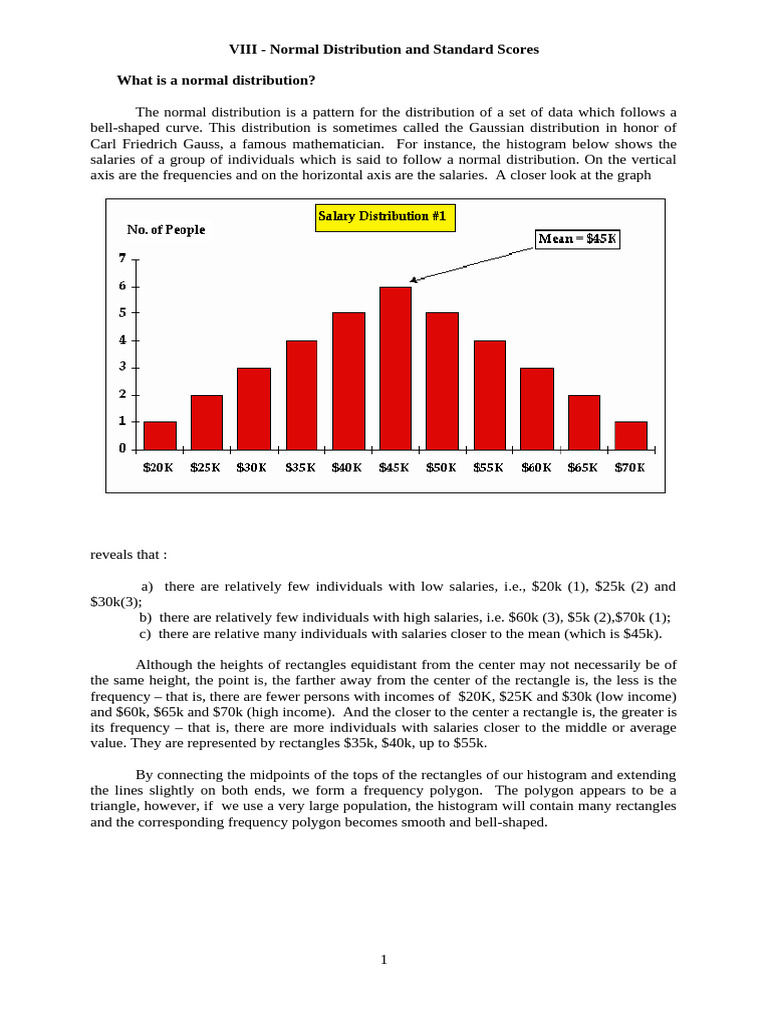 Normal Distribution Report | PDF | Normal Distribution | Standard Score