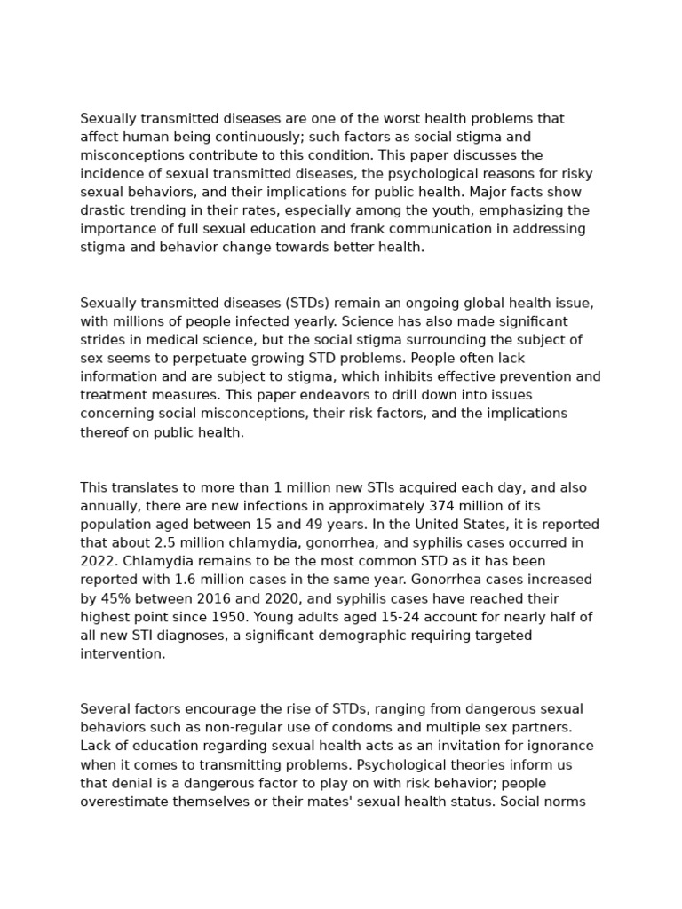 Sex^J Lies^J and STDs | PDF | Sexually Transmitted Infection | Public Health