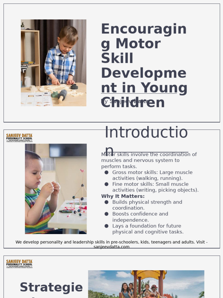 Encouraging Motor Skill Development in Young Children | PDF ...
