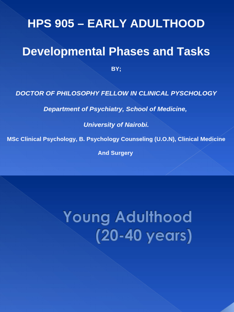 Early Adulthood Development Guide | PDF | Intimate Relationships ...