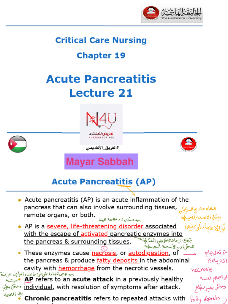 Acute Pancreatitis | PDF | Pancreas | Diseases And Disorders