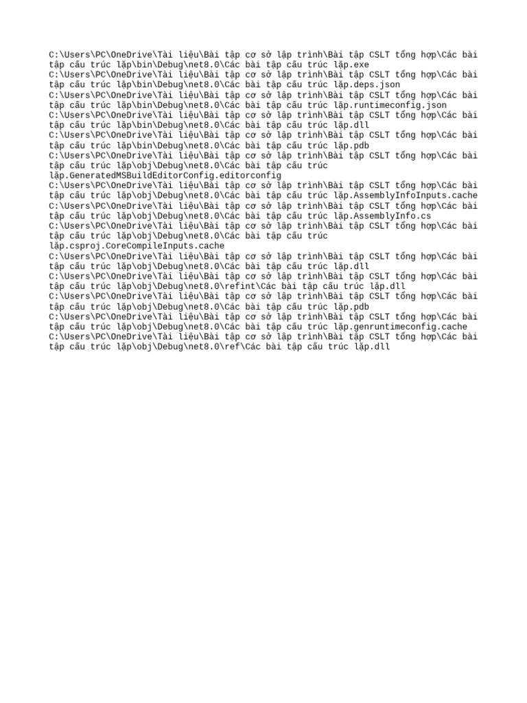 Các Bài Tập Cấu Trúc Lặp.csproj.fileListAbsolute | PDF Các Bài Tập Cấu Trúc Lặp.csproj.fileListAbsolute | PDF