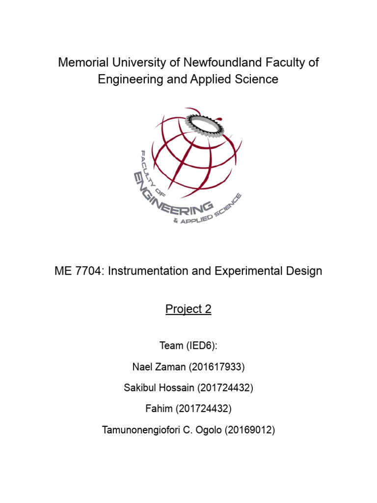 Instrumentation Project 2 | PDF | Errors And Residuals | Analysis Of ...