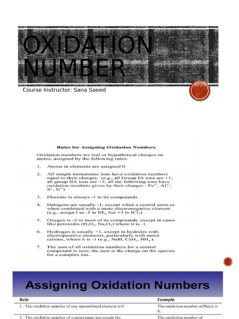 Oxidation Numbers IGCSE | PDF