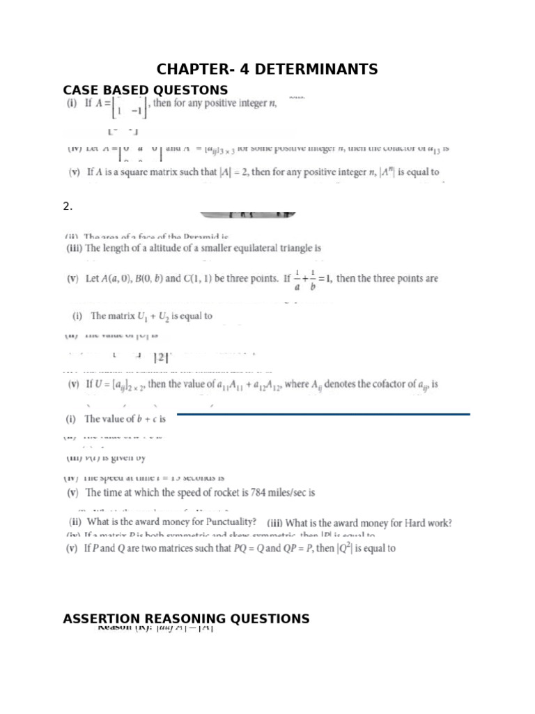 CHAPTER 4 DETERMINANTS | PDF