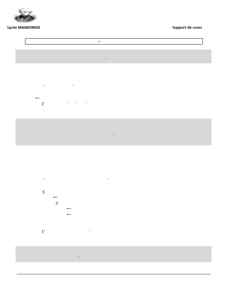Exercices corrigés algorithme Série 2 | PDF | Théorie des nombres | Mathématiques