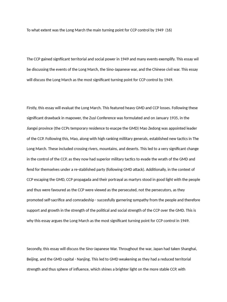 Long March: Key Turning Point for CCP | PDF | Kuomintang | People's ...