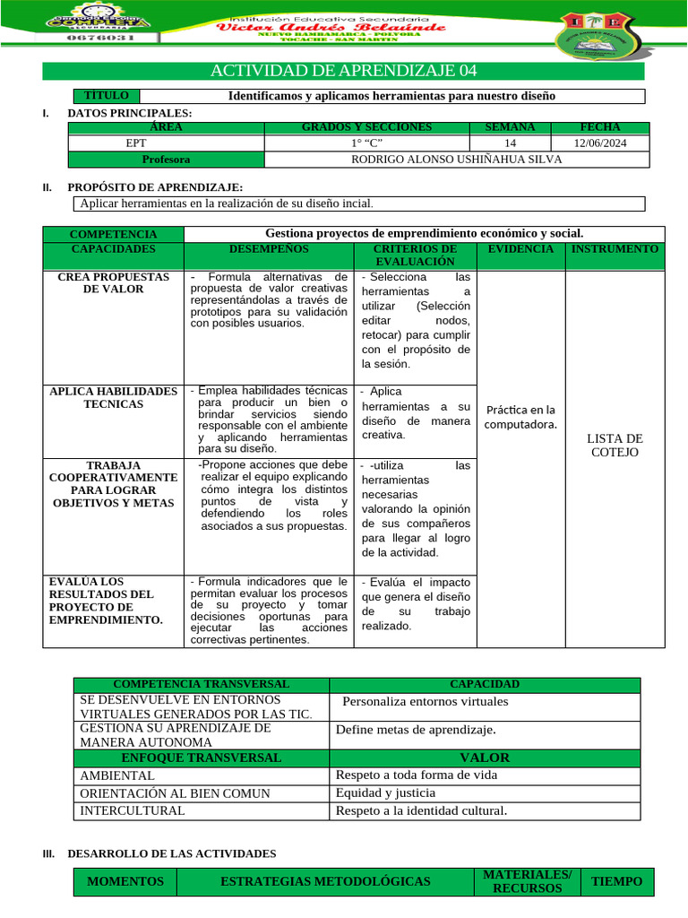 Ept 10 de Junio | PDF | Diseño | Evaluación