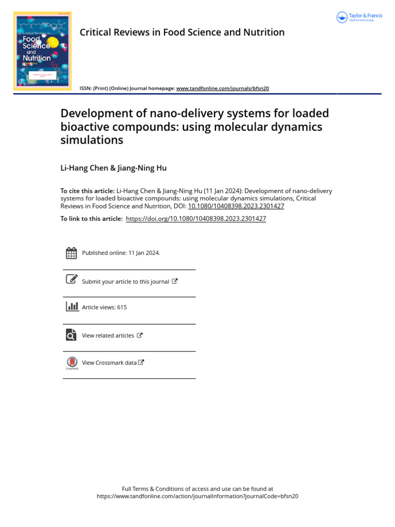 Development of Nano-Delivery Systems for Loaded Bioactive Compounds ...