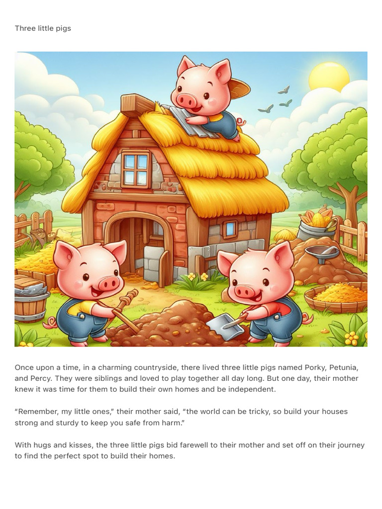 Three little pigs | PDF