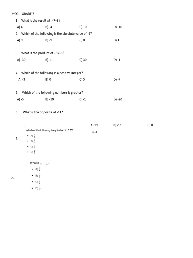 Math Pratice Worksheet Class 7 | PDF | Mathematics | Discrete Mathematics