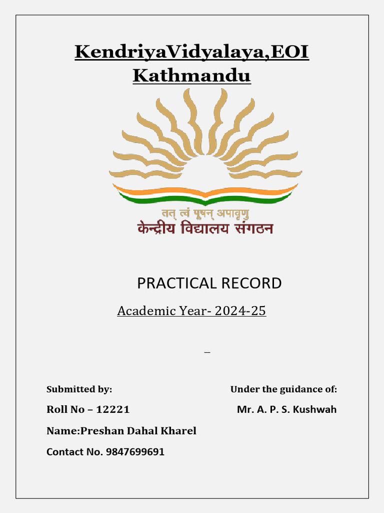 PRACTICAL FILE (XII - IP FINAl) | PDF