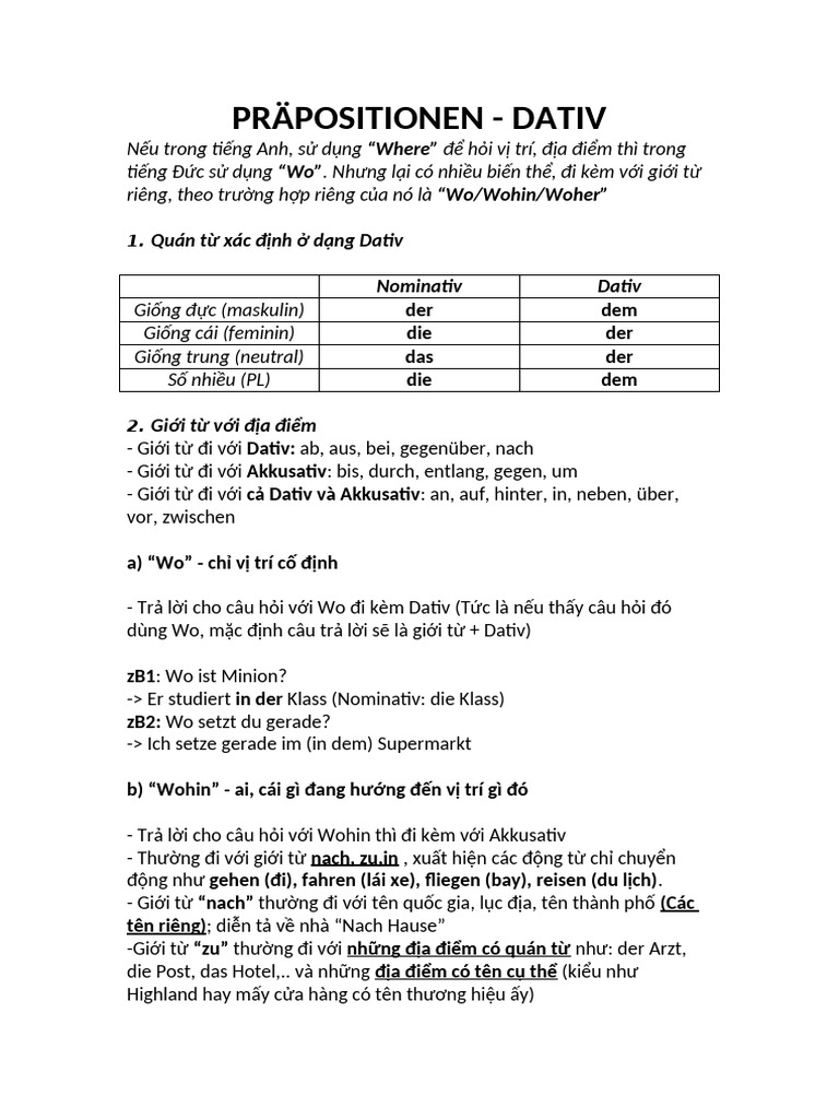Dativ - Gi I T 30.11 | PDF