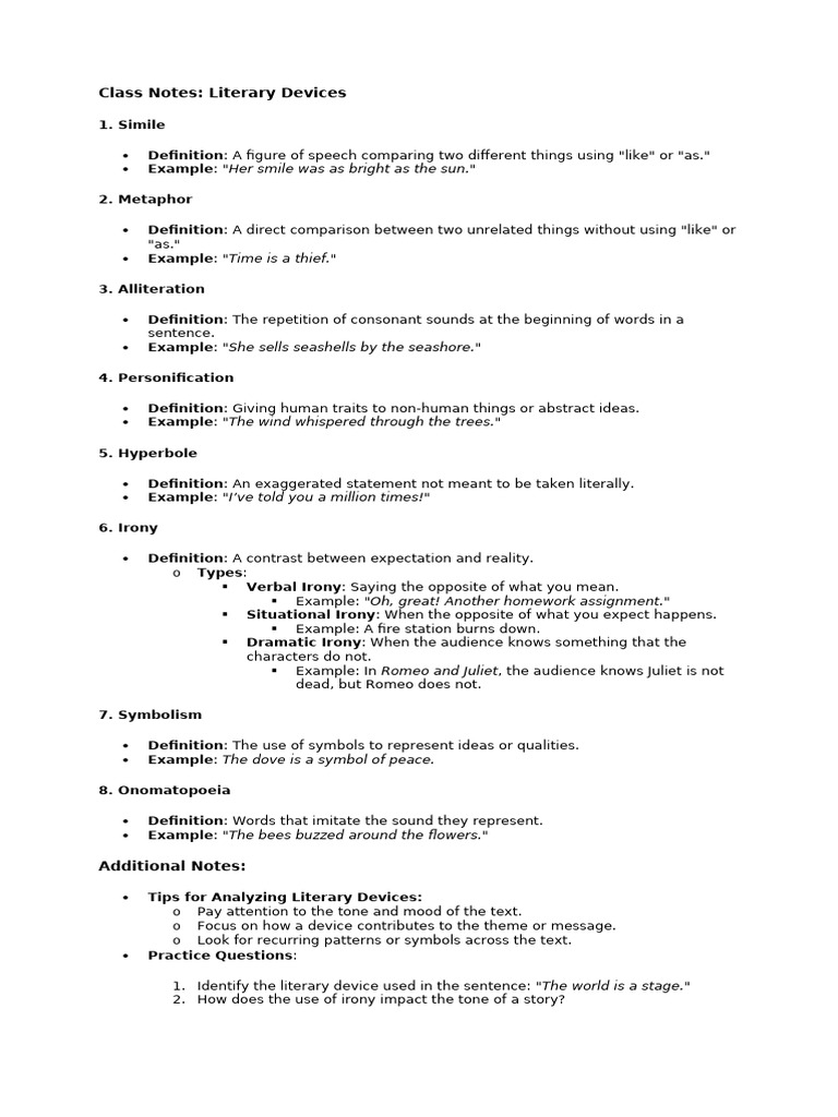 Understanding Literary Devices Explained | PDF