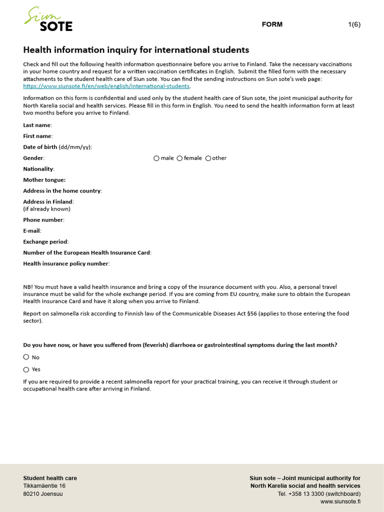 Siunsote_KOU_LOMAKE_Health_information_inquiry_international_students ...