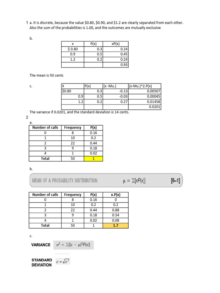 Answer Chapter 6 | PDF | Variance | Statistical Analysis