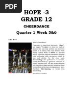 Pe 12 Module 910 Cheerdance | PDF | Cheerleading | Dances