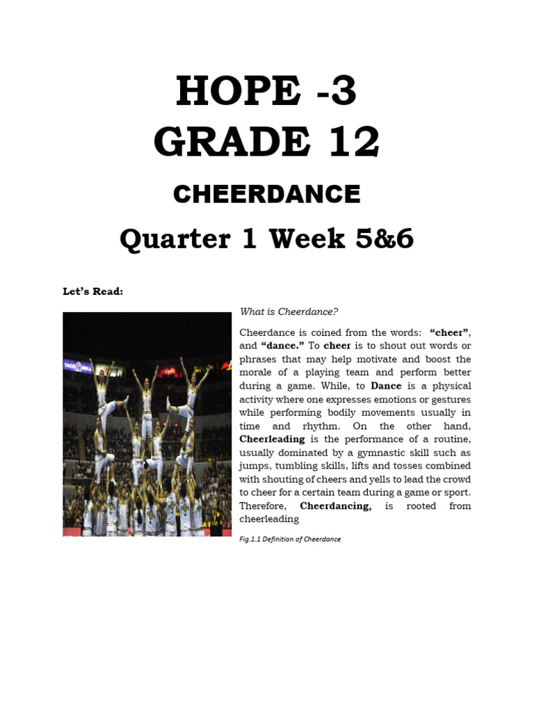 PE3 Module 5 6 | PDF | Cheerleading | Dances