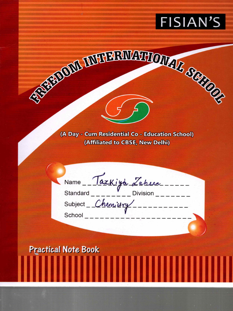 Chemistry Practical Note- practical | PDF