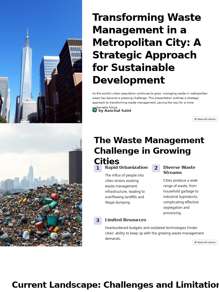 Transforming Waste Management in a Metropolitan City a Strategic ...