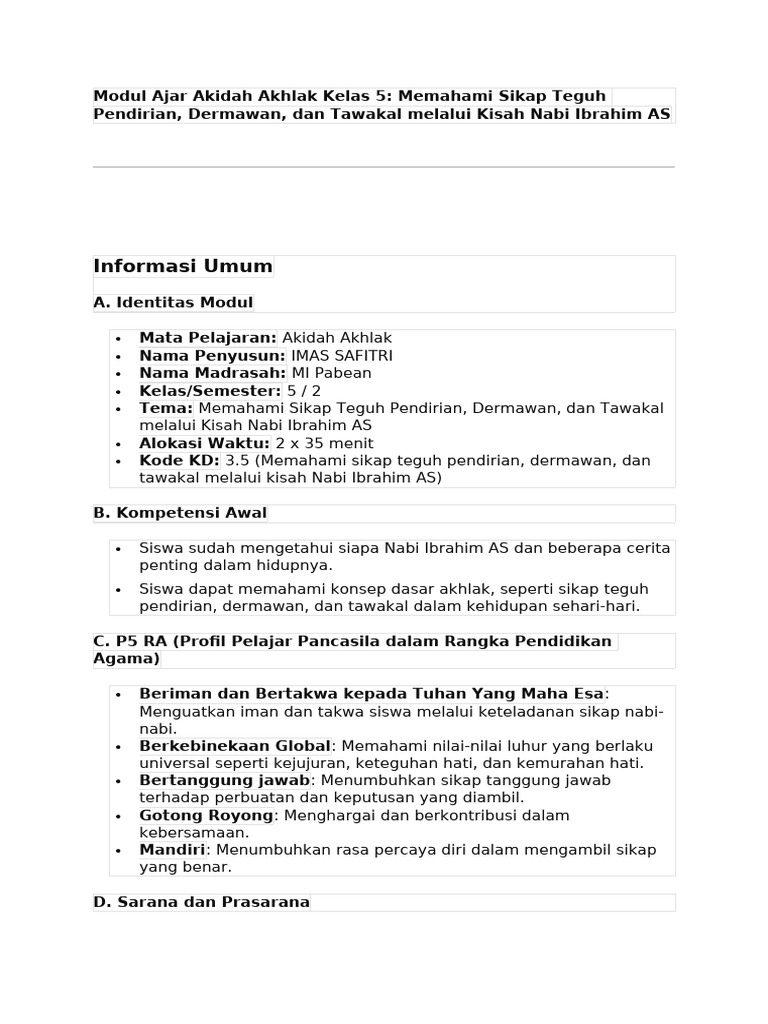 Modul Imas Kelas | PDF