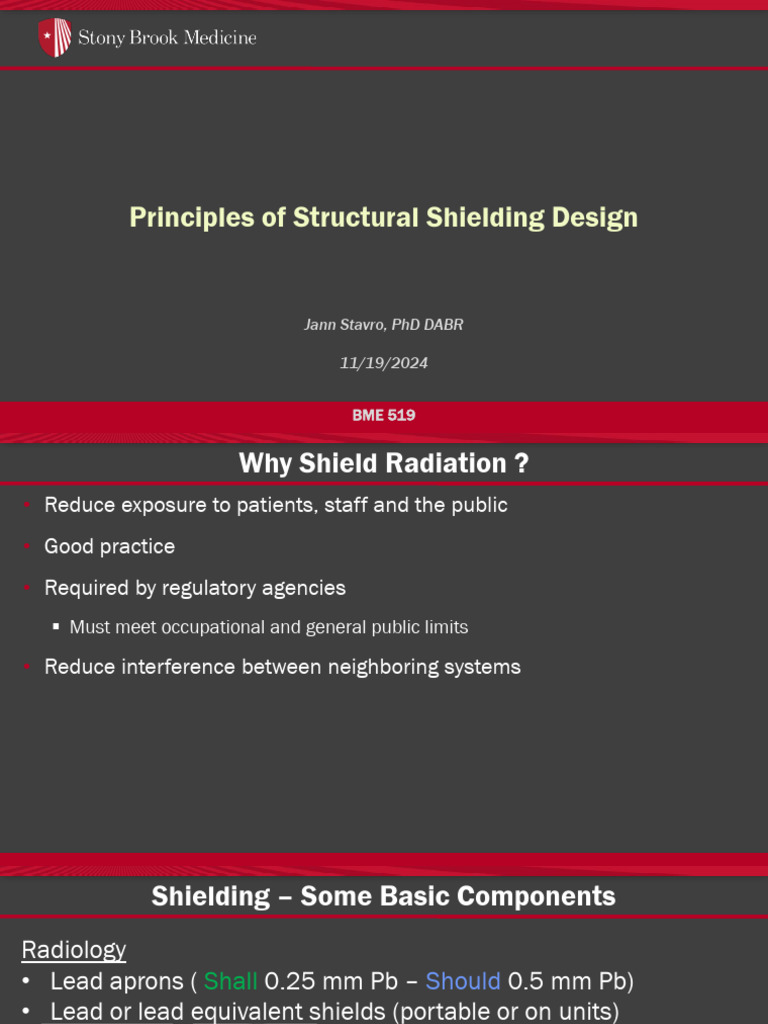 BME_519_2024_19_Shielding_Principles | PDF | Radiography | Medical Physics