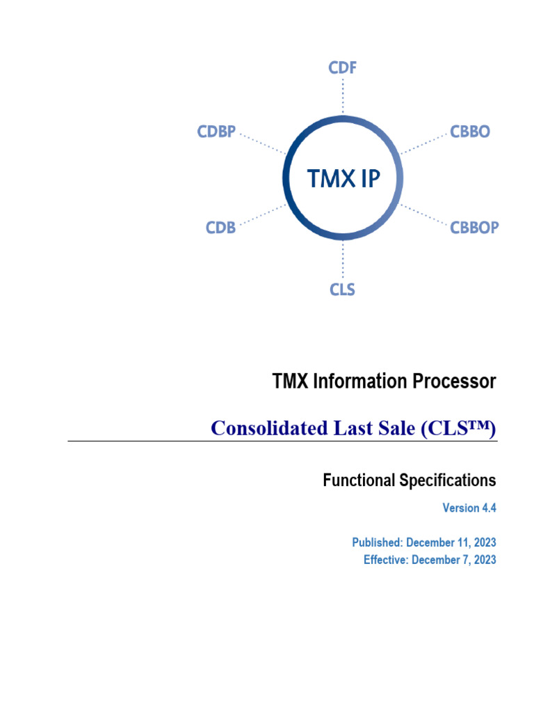 TMX Ip Cls Specifications v4 4 | PDF | Bracket