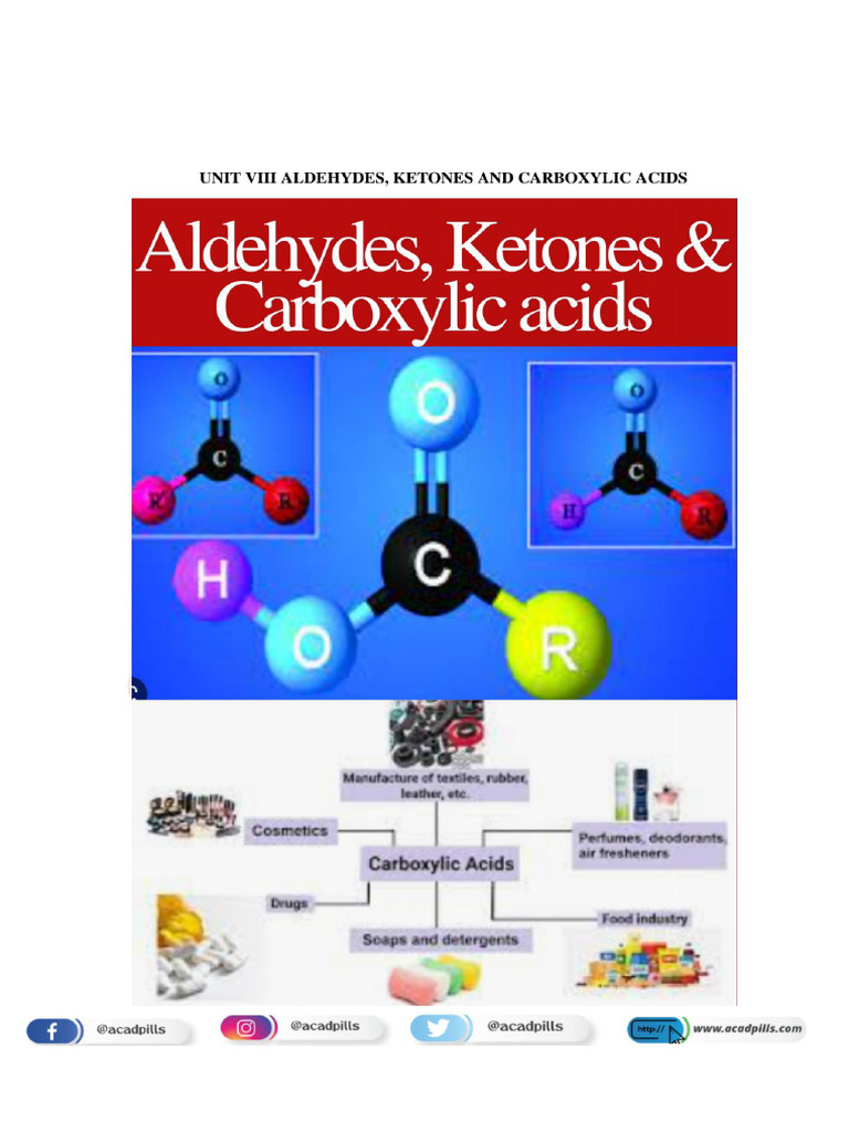 Aldehydes, Ketones and Carboxylic Acids | PDF