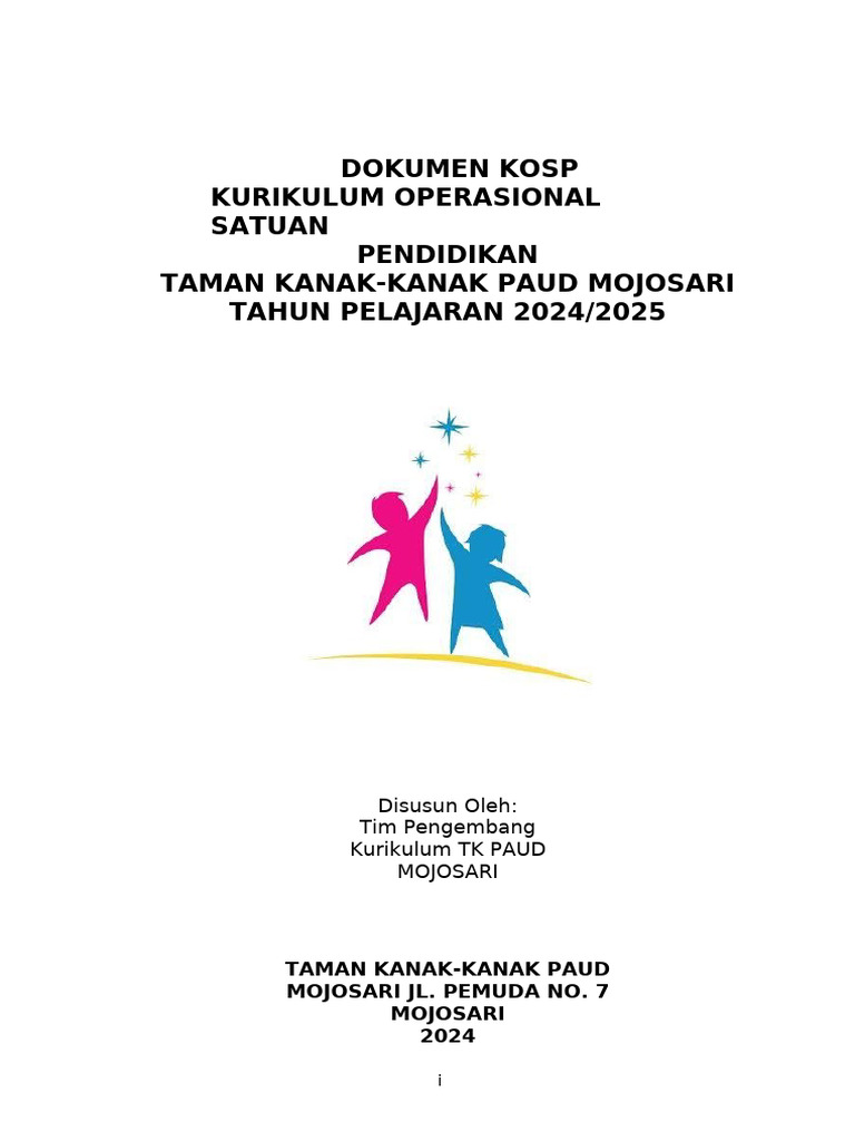 Dokumen KOSP PAUD | PDF